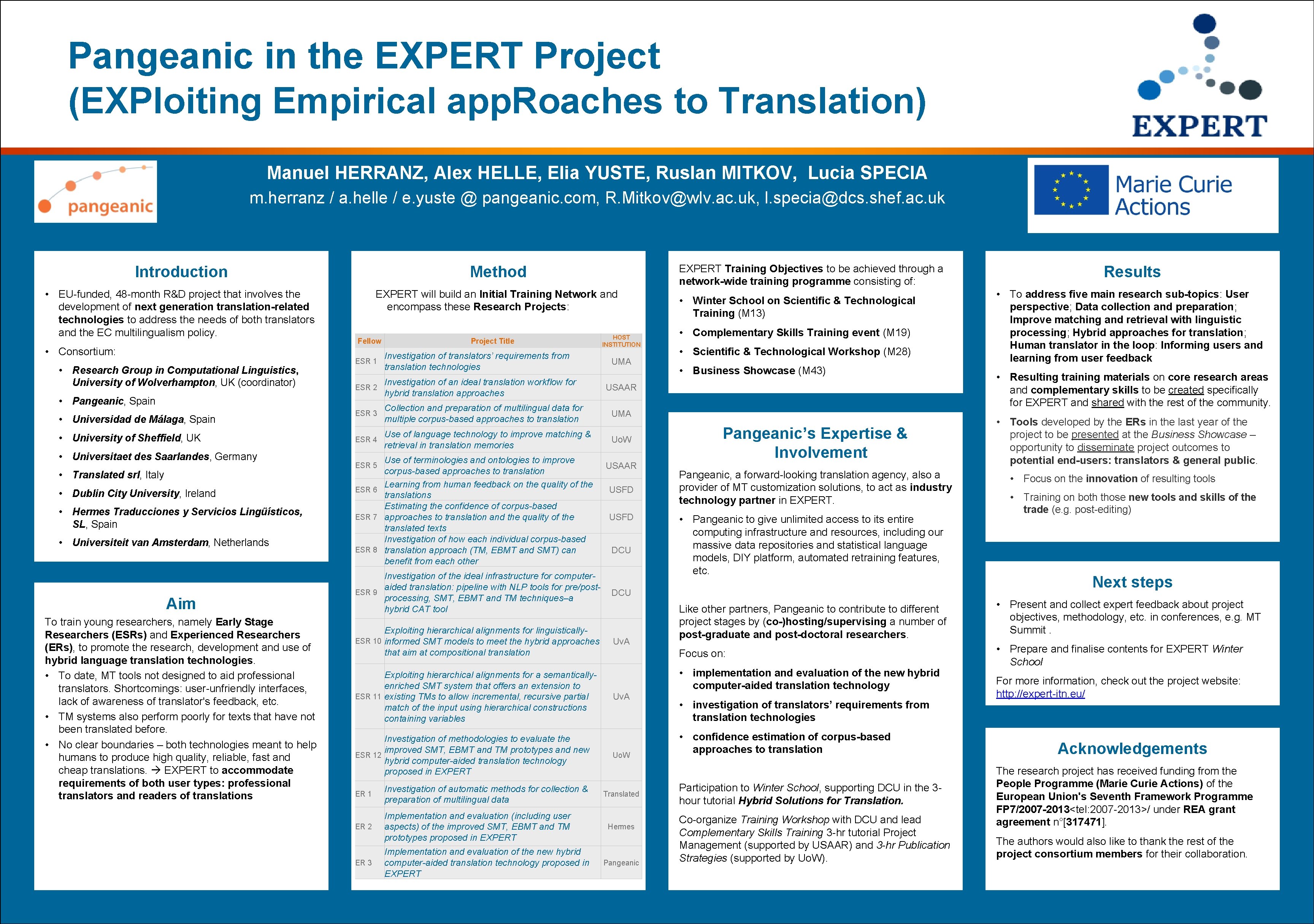 Pangeanic in the EXPERT Project EXPloiting Empirical app