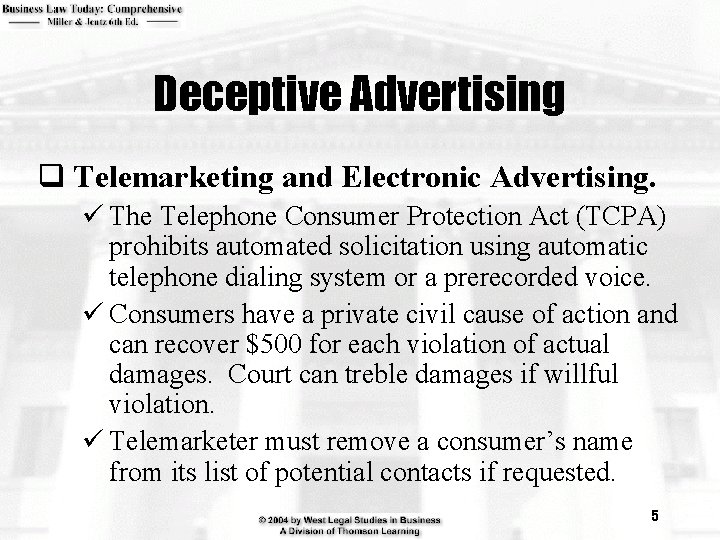 Chapter 38 Consumer Law Learning Objectives q When