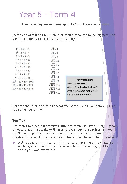Year 5 Term 1 I know decimal number