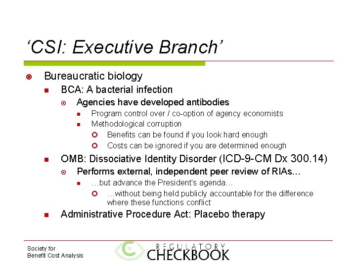 Agency Capabilities and Performance in Applying BCA Another