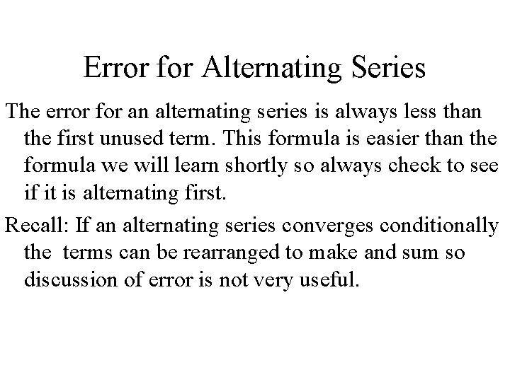 9 7 day 2 Taylors Theorem Error Analysis