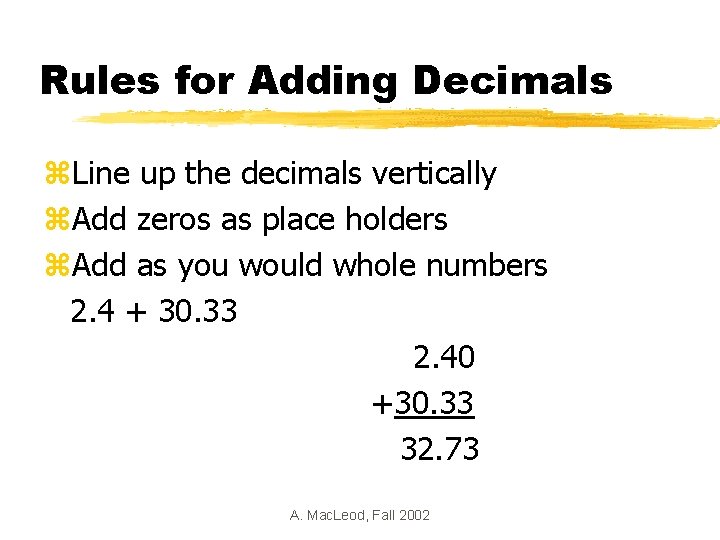 Introductory Pharmacology Decimals Ann Mac Leod RN BSc