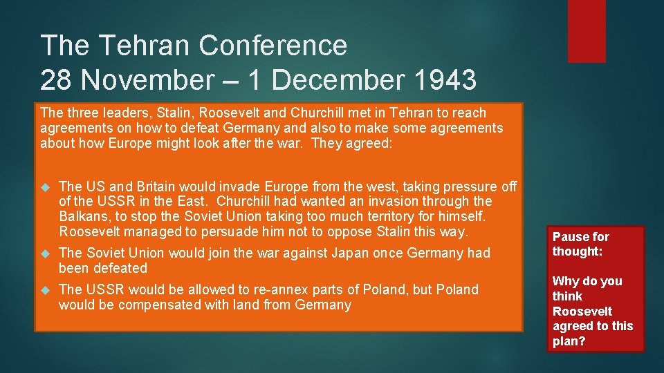 Lecture Two A War Within a War OBJECTIVES