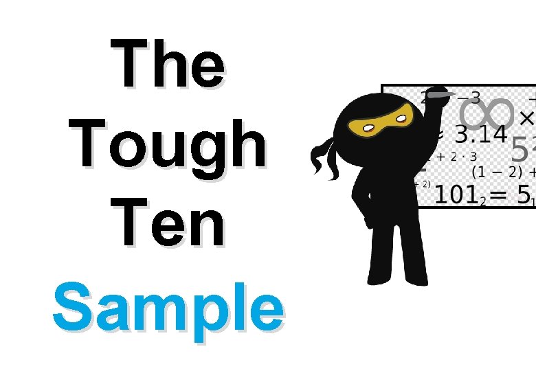 The Tough Ten Sample Vocabulary Ninjas Whole School