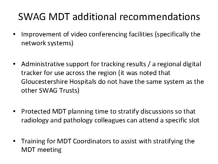 MultiDisciplinary Team Meeting Reforms Background During 2017 the