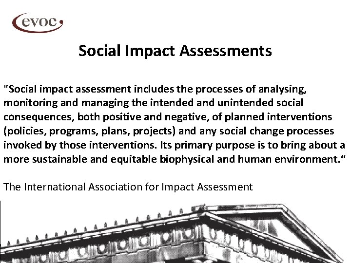 Social Impact Assessments Brief Guidance Third Sector Interface