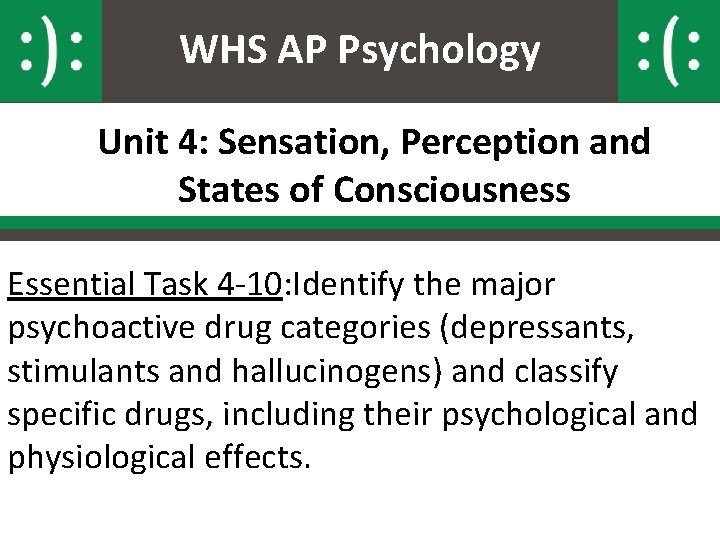 WHS AP Psychology Unit 4 Sensation Perception and