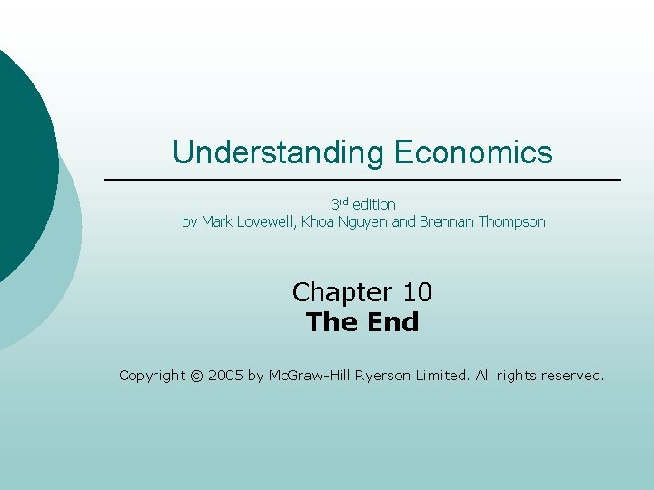 Understanding Economics 3 rd edition by Mark Lovewell