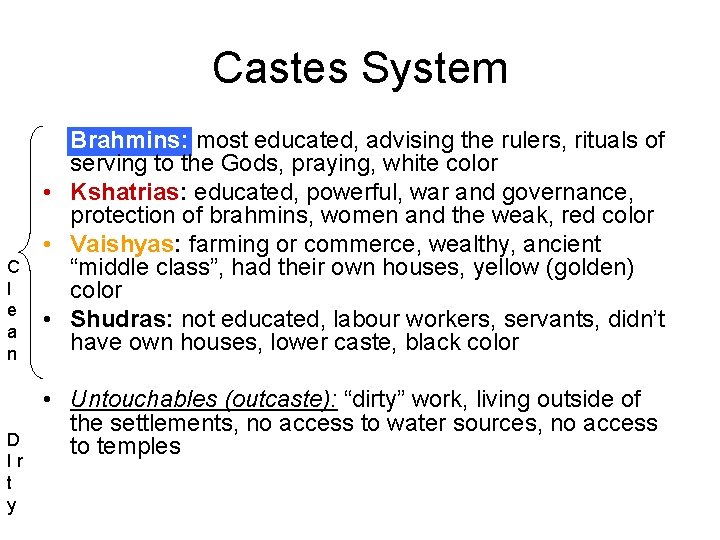 Caste System in Ancient India Aleksandra Reed Ph