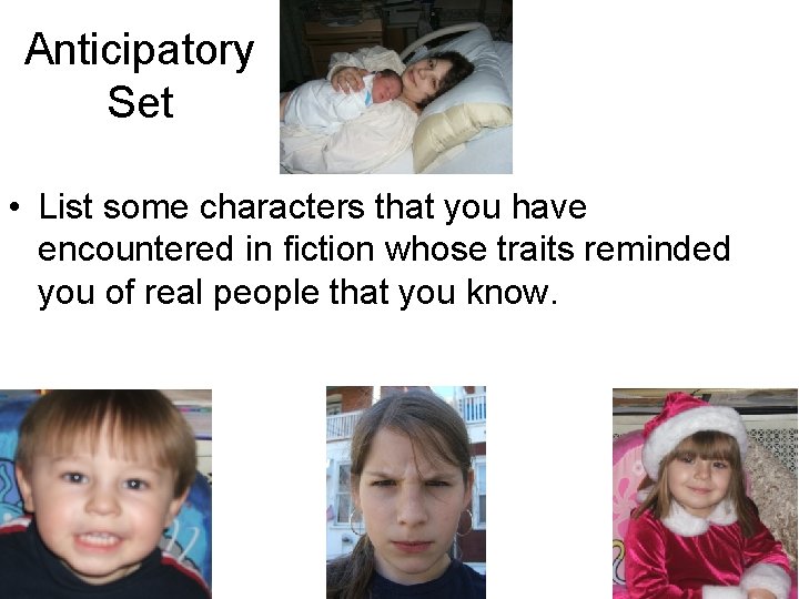 Lesson Title Introduction to Characterization Objectives The student