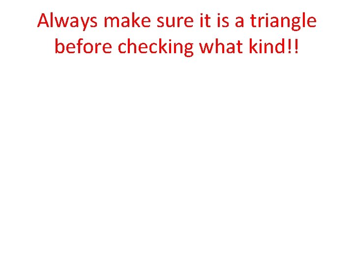 WARM UP Decide whether the set of numbers