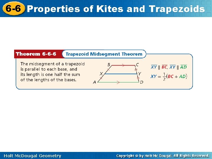 6 6 Properties of Kites and Trapezoids Objectives