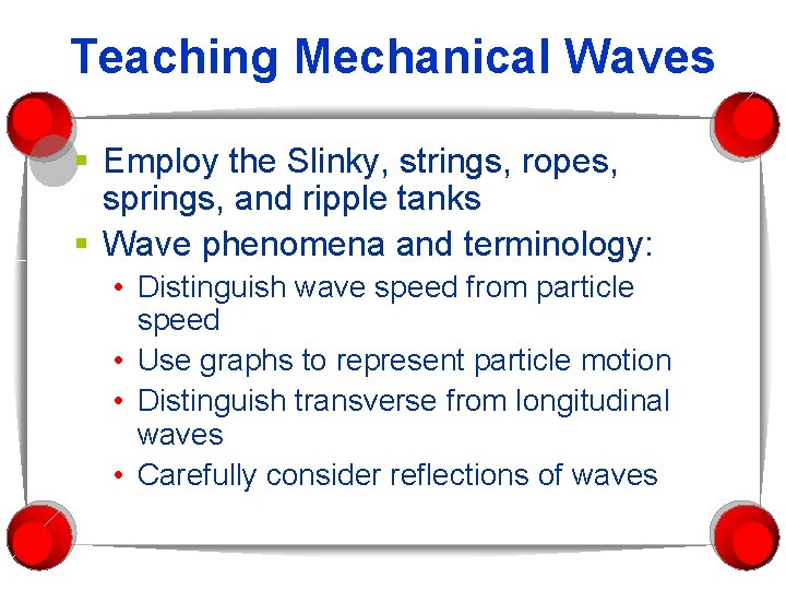 Waves Light from Arons Ch 9 A brief