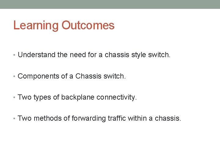 CHASSIS ARCHITECTURE Brandon Wagner Office of Information Technology