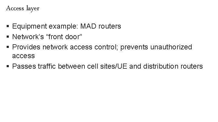 Network Architecture How does it all work Charts