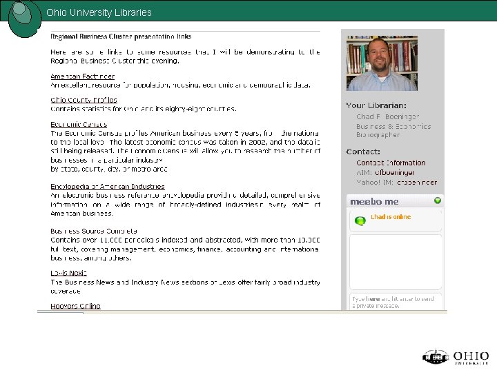 Ohio University Libraries Dynamic Instructional Content Library 2