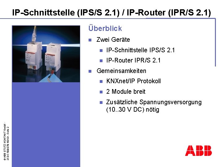 ABB ibus KNX ABB STOTZKONTAKT Gmb H 2
