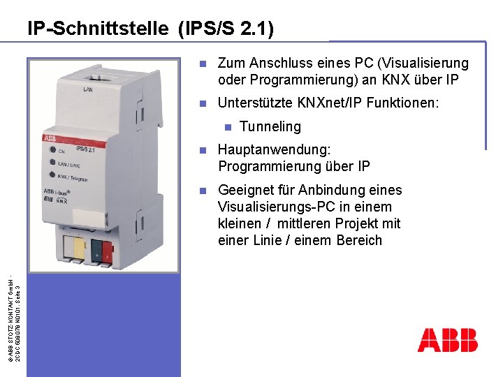 ABB ibus KNX ABB STOTZKONTAKT Gmb H 2
