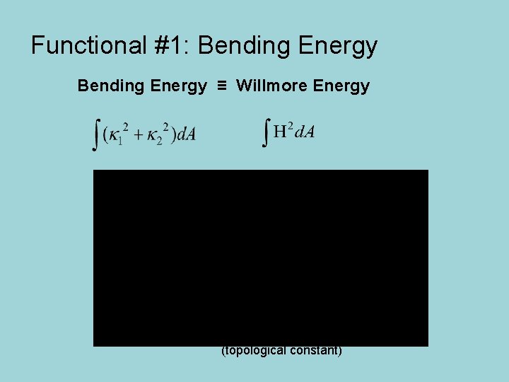 Surface Energy Functionals An Overview Functional 1 Bending