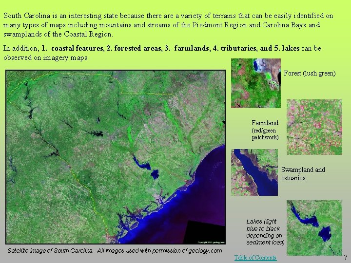 Identification of Earths Features from maps Designed to