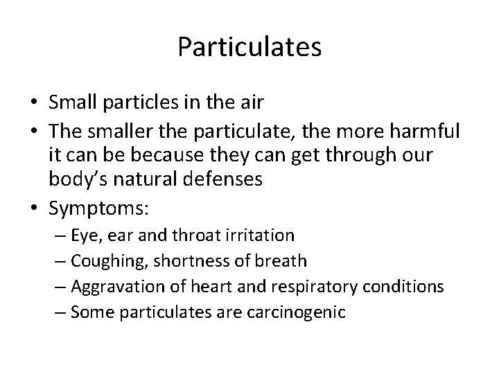 Air Pollution Major Air Pollutants Nitrogen Oxides Carbon