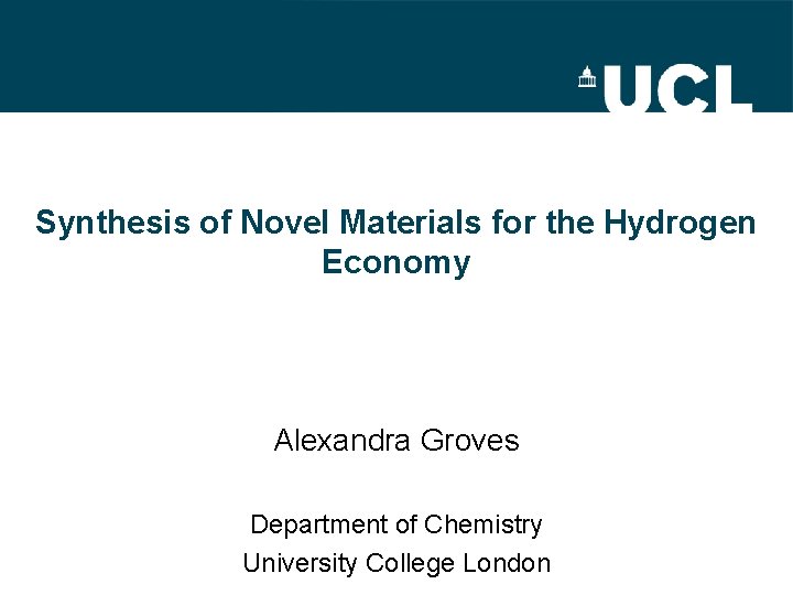 Synthesis of Novel Materials for the Hydrogen Economy