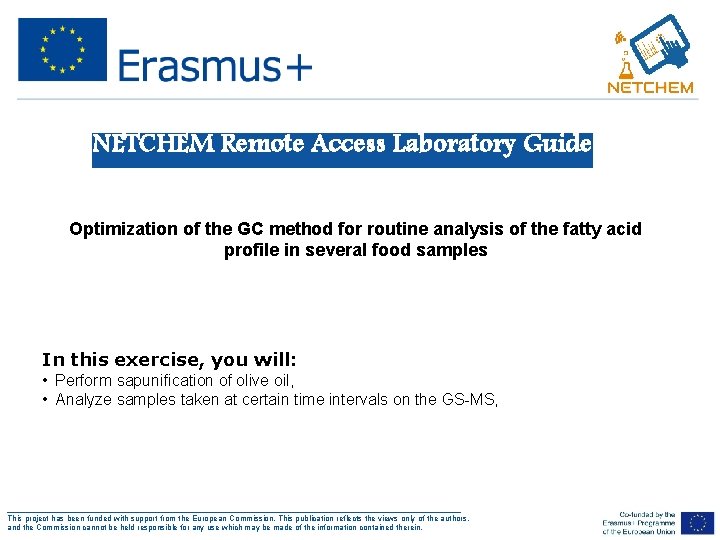 Optimization of the GC method for routine analysis