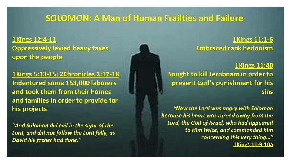 SOLOMON A Life Replete With Success Failure Remember