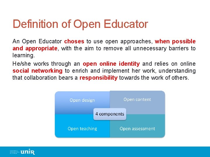 Open Educators Factory building openness capacity building for