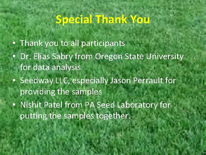 Kentucky Bluegrass Prechill vs Non Prechill AOSA Rules
