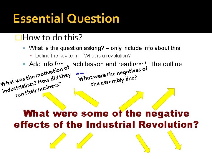 Problems of the Industrial Revolution Lesson 2 a
