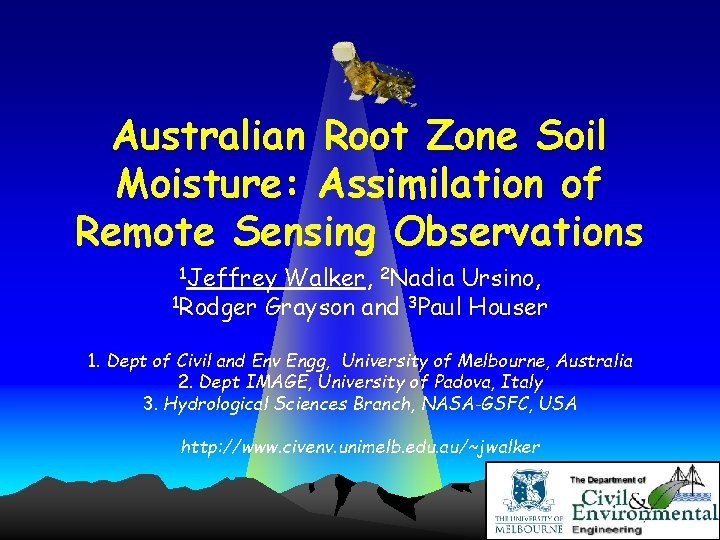 Australian Root Zone Soil Moisture Assimilation of Remote