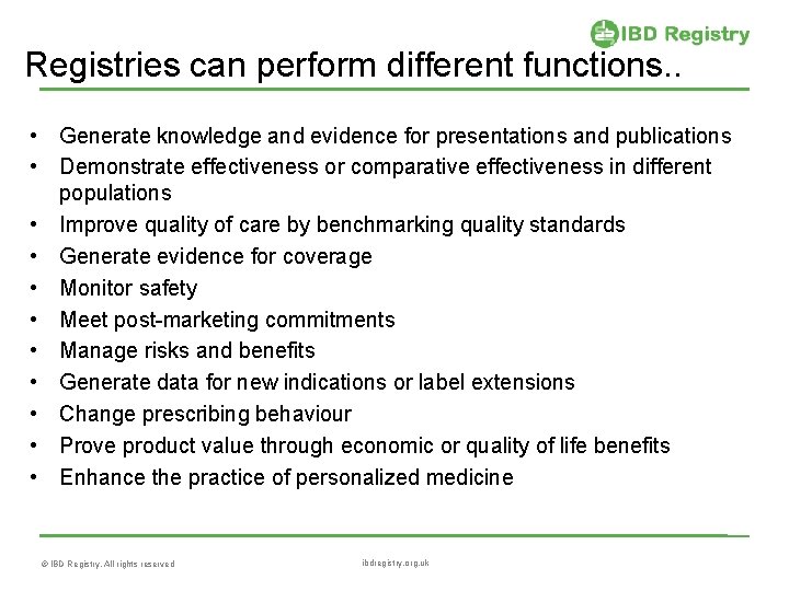 The UK IBD Registry Making information work for