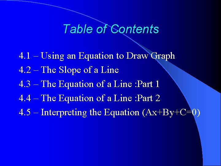 Chapter 4 Coordinate Geometry The Straight Line James