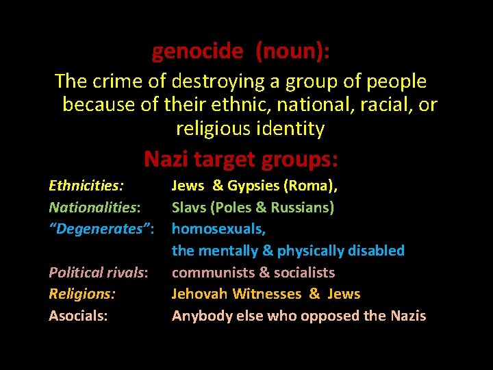 Introduction to The Holocaust Steps to Genocide 1933