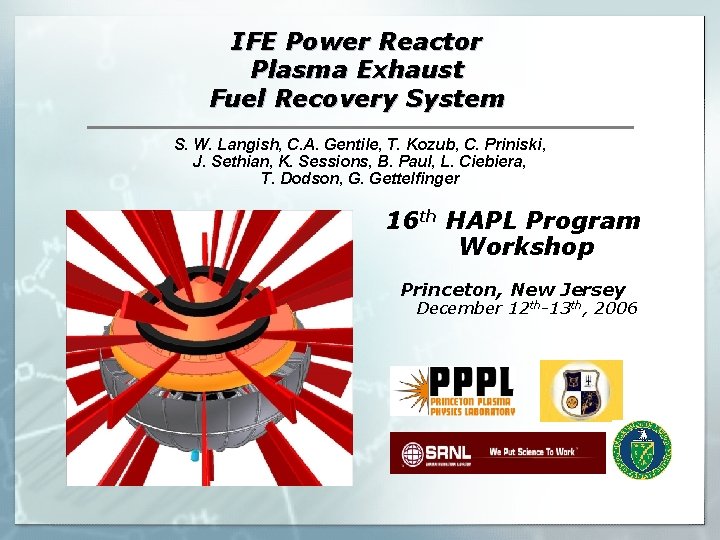 IFE Power Reactor Plasma Exhaust Fuel Recovery System