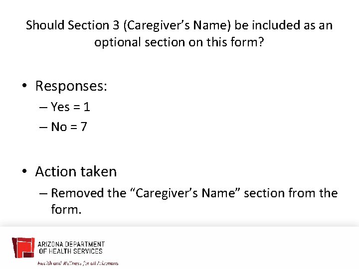 Revision of Medical Documentation Form for Special Needs