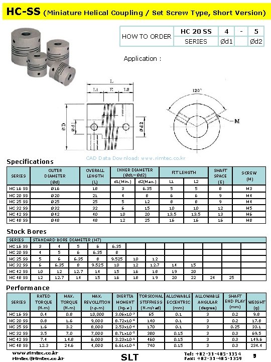JIT ZEROBACKLASH MINIATURE COUPLING Helical Jaw Disk Oldham