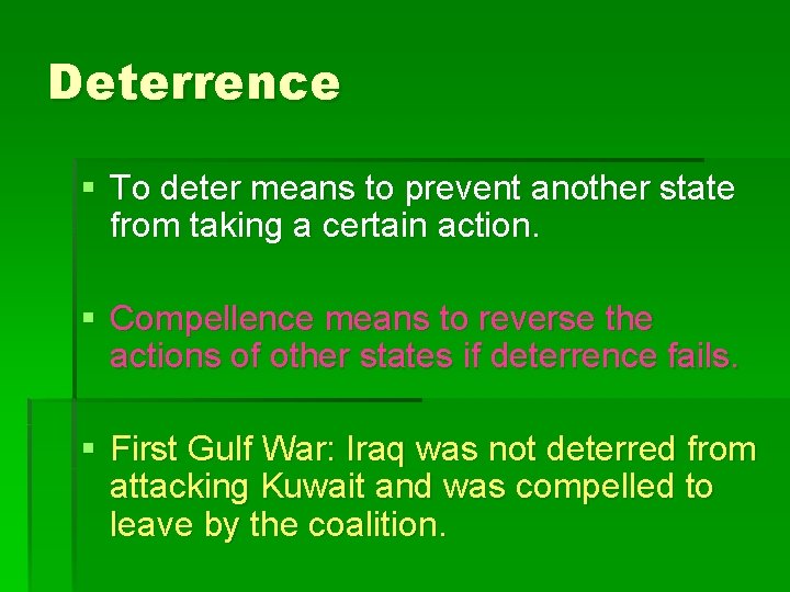 Conflict Bargaining Deterrence and Escalation Bargaining is direct