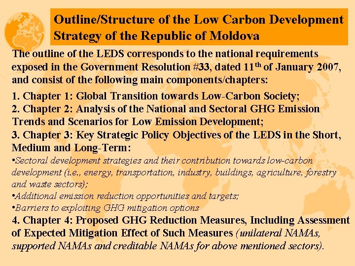 Low Carbon Development Strategy of the Republic of