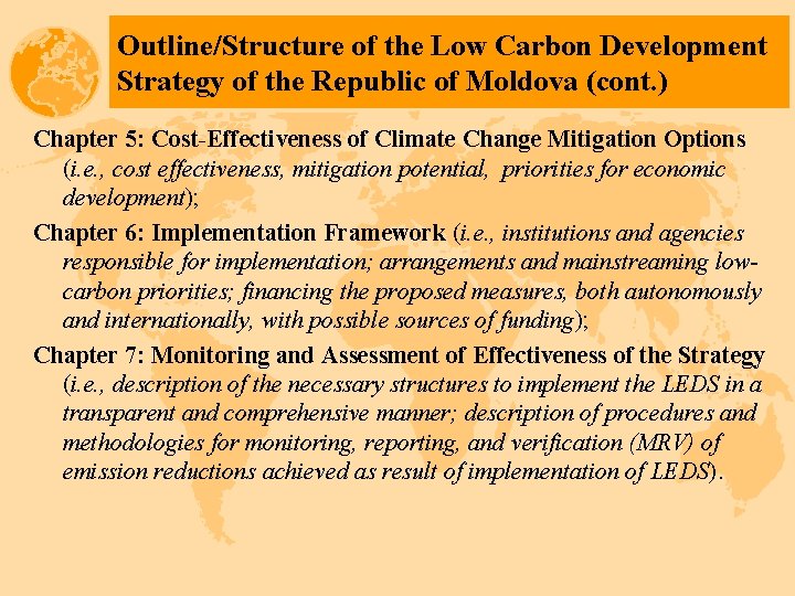 Low Carbon Development Strategy of the Republic of