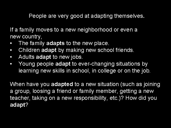 How We Adapt By Mary Erickson Ph D