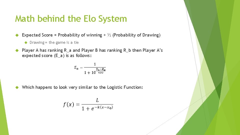 Math in Video Games Competitive rankings and Balancing