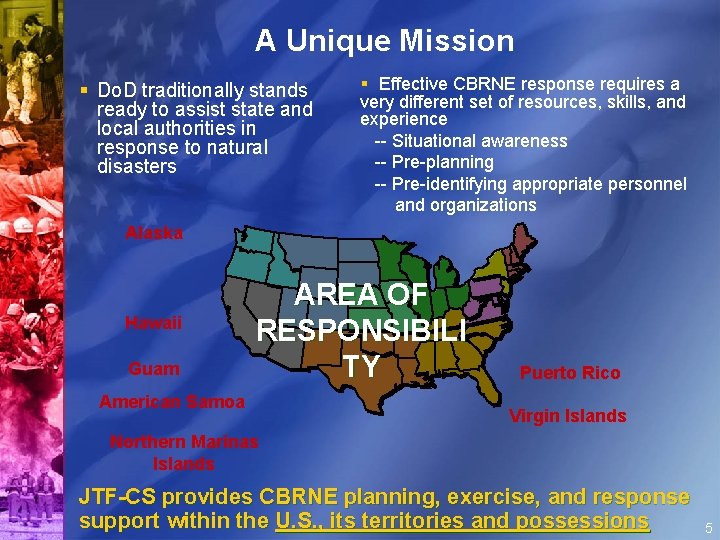 Joint Task Force Civil Support JTFCS Command Briefing