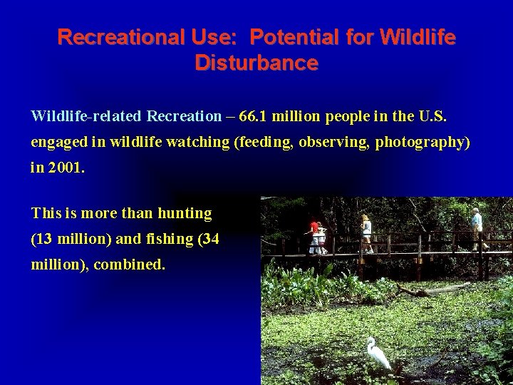 Visitor Impacts to Wildlife Presentation Objectives 1 Review