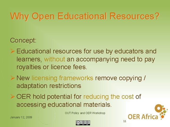 OER Africa An introduction to Open Educational Resources