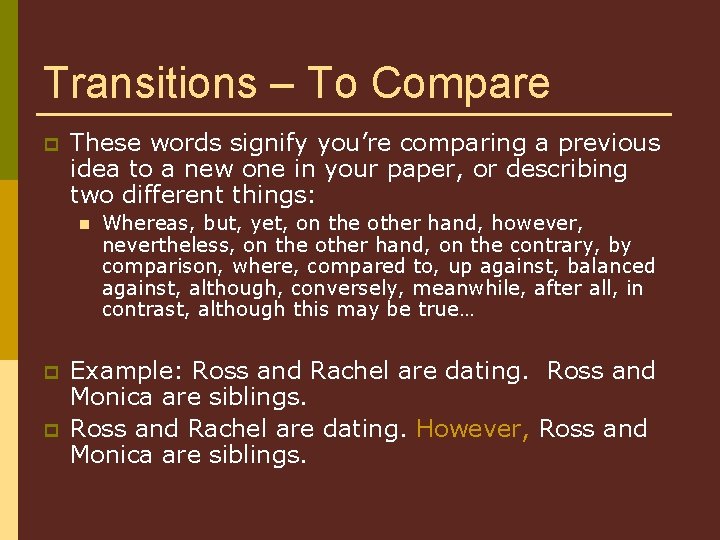 Getting from Point A to Point B Creating