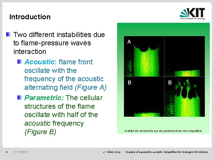 ANALYSIS OF THE PARAMETRICACOUSTIC INSTABILITY FOR SAFETY ASSESSMENT