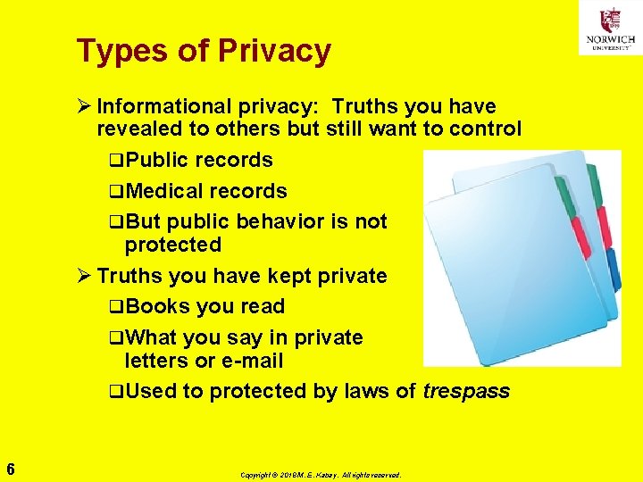 Politics of Cyberspace JCOGS Privacy M E Kabay