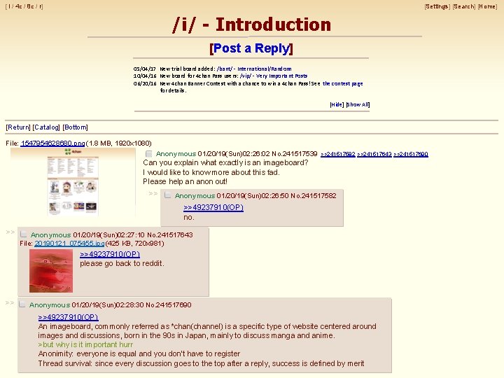 chans and imageboards filter Boards A brief presentation